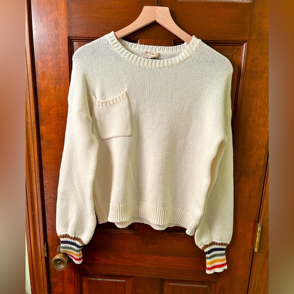 Hem & Thread | Sweaters | Hem And Thread Cute Cropped Rainbow Stripe ...
